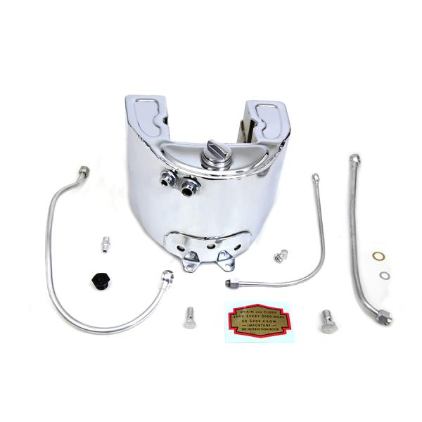 40-0281オイル タンク キット アーリー スタイル クローム Oil tank kit features an early style chrome EL 1937-1952 FL 1941-1957 ハーレーオイルタンクキットは、1...