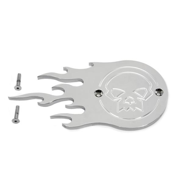 VT No 42-006542-0065 クローム フレイム 炎 火 煉獄 2穴 ポイント カバー Flame Point Cover FL FXST FXR XL FLT FX FXD FLST ハーレーChrome flame poin...