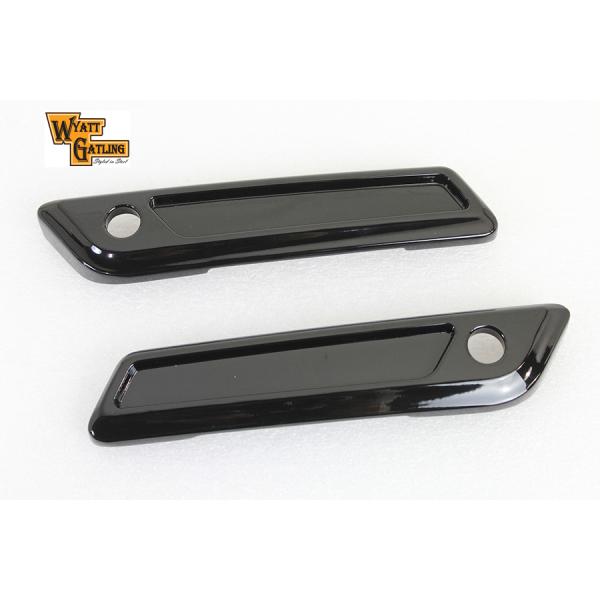 42-1165サドルバック ラッチ フェイスプレート 左右セット ダイキャスト メタル OEMバッグ適合 Saddlebag Face Plate Die Cast Metal FLT 2014-UP 90200983DH ハーレーDie ...