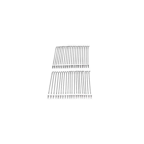 45-074818インチ ポリッシュ ステンレス スチール スポーク 40本 セット ニップル 付属 フラットフランジ コンベンショナルリム K XL WL リア EL フロント リア 43031-36 ハーレーSpoke set feat...