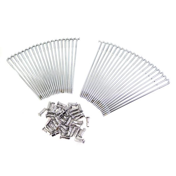 45-076217インチ 6-8ゲージ 長さ175mm リヤ スポーク 40本 ニップル 付属 ドロップセンター リム 43052-05A ハーレーRear 6-8 gauge spoke set features 40 spokes wi...