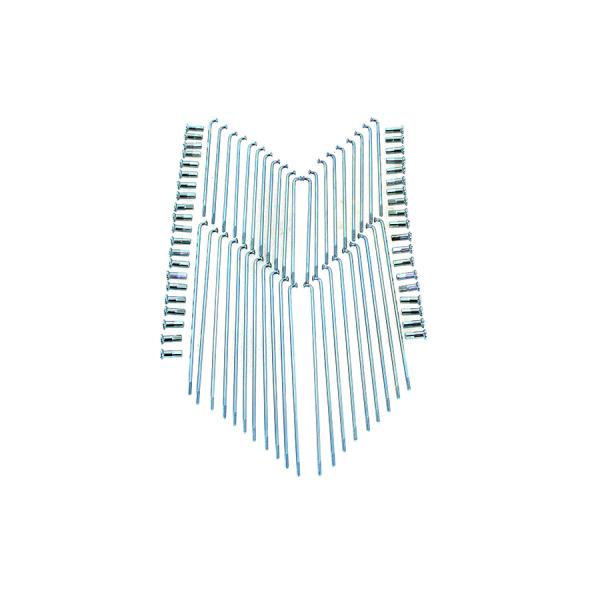 45-077018インチ OEタイプ 9ゲージ ジンク ナチュラル フィニッシュ 40本 ニップル 付属 Zinc Plated 18" Spoke Set WL 1936-1952 ハーレーZinc plated spoke set fo...