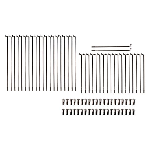 45-078318インチ ステンレス スチール スポーク 40本 21.5mm 15.5 mm セット ニップル 19.50mm 付属 Stainless Steel 18" Spoke Set WL 1936-1952 ハーレーStain...