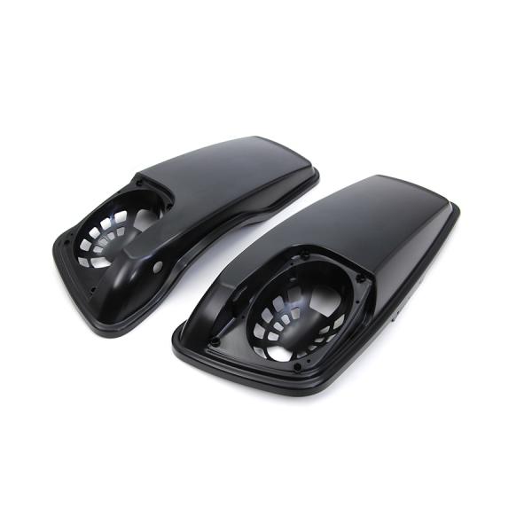 49-3503サドルバック プラスチック リッド フタ 蓋 2個セット ブラック 黒 スピーカー 穴あり Saddlebag Lid Set FLT 2014-UP ハーレーSaddlebag lid set includes right ...