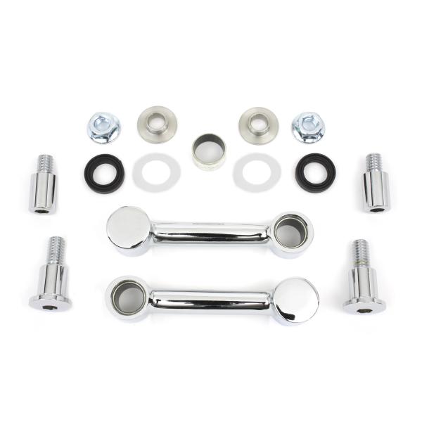 50-0688フロント フェンダー マウント キット ワッシャー ネジ ピボットシャフト ロックナット ゴム スペーサー ブッシング ベアリング FXSTS 1993-2006 ハーレー  フロントフェンダークロームマウントキットは、オリジ...