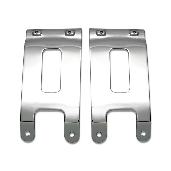 VT No 50-0910製作用 クローム フロント フェンダー マウント ブラケット セット 19 21インチ ホイール ワイド グライド FX フォーク ハーレー19 "または21"ホイールのモデルにフロントフェンダーを取り付けるための...