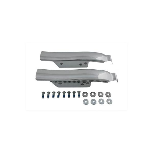 50-1135サドルバック リア フィラー ストラップ セット クローム Chrome Saddlebag Filler Strip Set FLT 1993-2008 45898-98C ハーレーフェンダーとサドルバッグの隙間を埋めてくれ...