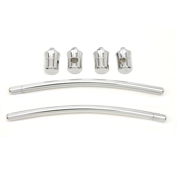 50-1532クローム フロント フェンダー トリム 9インチ レイル キット 2本セット Chrome Front Fender Trim Rail Kit FL 1949-UP ハーレークロームロングタイプフェンダートリムレールキットに...