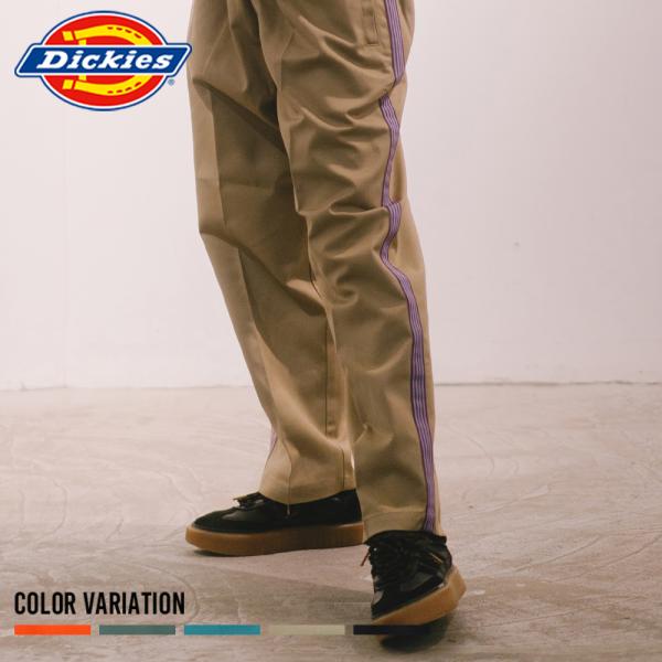 【 商品説明 】ディッキーズより、サイドラインがアクセントになるワイドパンツが登場しました☆足のラインを拾わないワイドシルエットも特徴のパンツサイドラインも機能して、スタイルアップを叶えてくれますカラーバリエーション豊富なので、ボトムスを印...