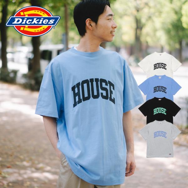 【 商品説明 】Dickiesより、使い勝手抜群のロゴTシャツが登場しました。胸元の”HOUSE”のロゴがポイントのシンプルなデザイン。これ1枚で着るのはもちろん、ワークシャツやジャケットとレイヤードしたりと、着回し方は無限大！ワンサイズ大...