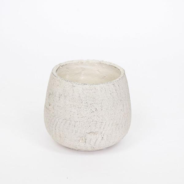 サイズ：直径13×高さ11cm/口径9.5cm　材質：セメント底穴ありアンティーク仕様