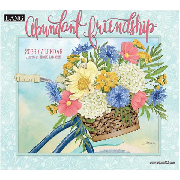 2023年版LANG CALENDAR(ラングカレンダー)です。タイトル：ABUNDANT FRIENDSHIP アバンデント フレンドシップ　作家：NICOLE TAMARINサイズ：幅34×長さ60cm（レギュラーサイズ）■お届け方法に...