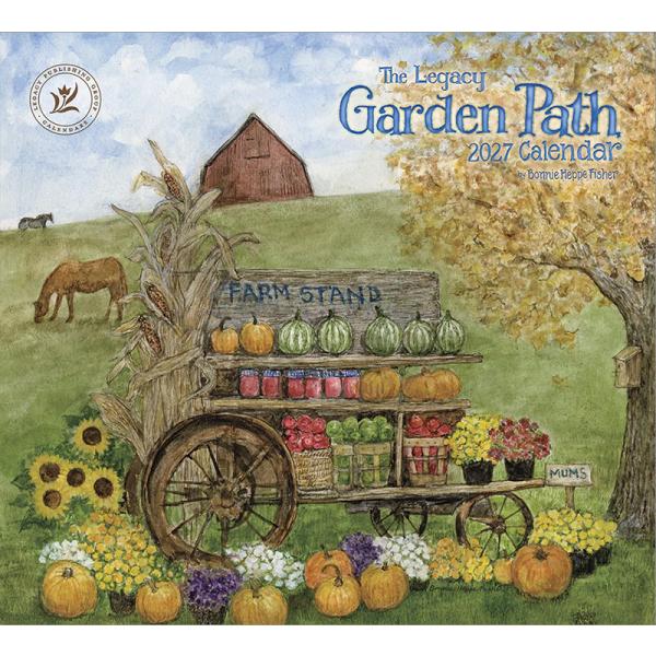 【発売日：2026年09月15日】2027年Legacyレガシーカレンダータイトル：Garden Path/ガーデンパス　作家：Bonnie Heppe Fisherサイズ：幅34×長さ60cm（レギュラーサイズ）保護ケース入り宅配サイズ：...
