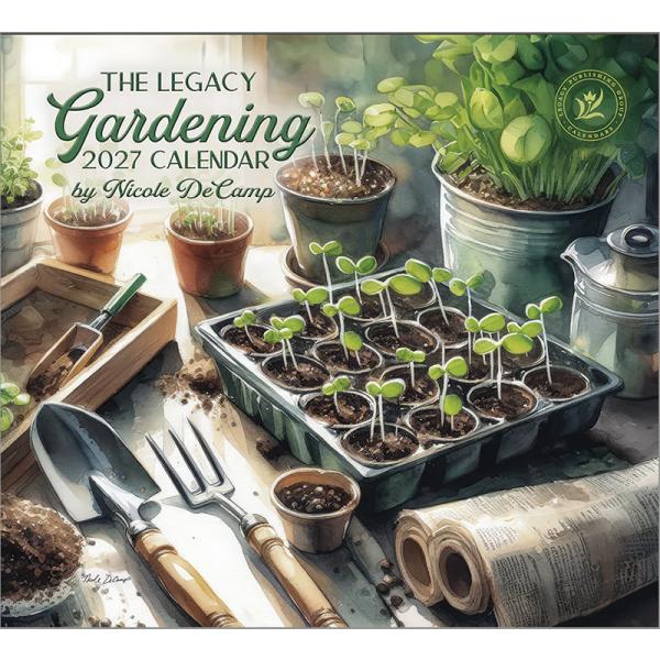 【発売日：2026年09月15日】2027年Legacy Calendar/レガシーカレンダータイトル：Gardening／ガーデニング　作家：Nicole DeCampサイズ：幅34×長さ60cm（レギュラーサイズ）保護ケース入り宅配サイ...