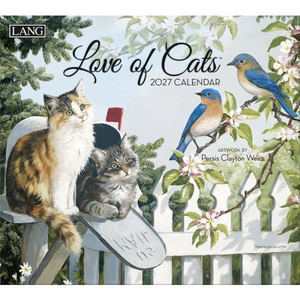 【発売日：2026年08月10日】2027年LANGラングカレンダータイトル：Love of Cats/ラブオブキャッツ 　作家：Persis Clayton Weirsサイズ：幅34×長さ60cm（レギュラーサイズ）お届け方法宅配便(サイ...