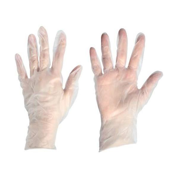 TRUSCO(トラスコ) 使い捨てビニール手袋 粉無L クリア (100枚入)●清掃作業、塗装作業。●精密機械工業。色：クリア、サイズ：L、厚さ(mm)：0.08、全長(cm)：23.0手のひら周り(cm)：21.0、中指長さ(cm)：8....