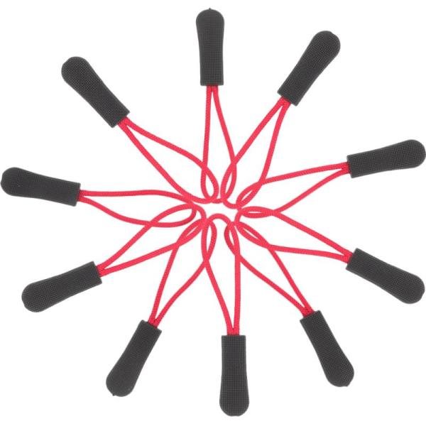 Abaodam ジッパータブ 赤 ファスナー チャック 交換 10個セット ジッパープル カバン ファスナープル 取り付け簡単 実用的 衣類/財布/服/靴 交換 延長 多色プルコード【?製品詳細】サイズ：長さ約7cm x 幅約0.8cm。材...