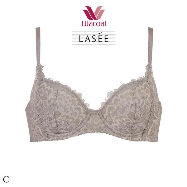 ワコール ラゼ[LASEE] 3/4カップブラ自然で美しいバストシルエット●上向きバストシルエット　バストをやさしく包み、自然できれいな上向きバストをメイク●バック上辺はアウターにひびきにくい　バック上辺は折り返し始末で、肌にくいこみにくい...