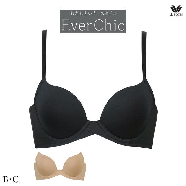 ワコール [EverChic] 3/4カップブラサイズ別設計でジャストフィット・わたしという、スタイル「EverChic」イマをわたしらしく、軽やかに生きる女性のための定番ランジェリーグループ。快適なつけごこちとバストメイク機能をバリエーシ...