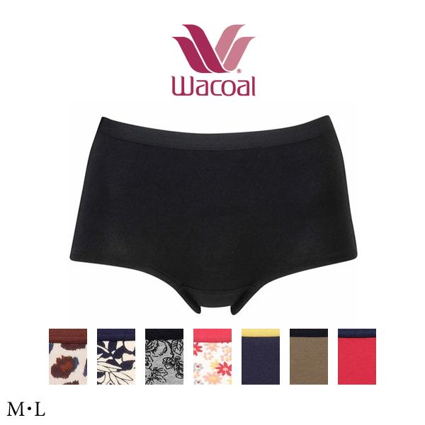ワコール ボーイレングスショーツ[ボーイレングスショーツ・はきこみ丈：ふかめ]・少し太めのウエストのゴムがアクセント・OV・KO・REカラーの無地タイプはウエストゴムとバイカラーでモダンな印象・さまざまなプリント柄を使用し、選ぶ楽しさを演出...