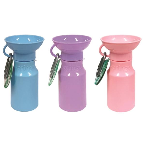 ペットセレクト springer オートペットマグ 440mlにぎって簡単！ペット用給水ボトル■特長□ボトルを握るだけ。ワンプッシュでサッと給水。□マズルが低いワンちゃんでも飲みやすい、お皿型の大きな飲み口が特徴。□水筒とボウルが一体になっ...