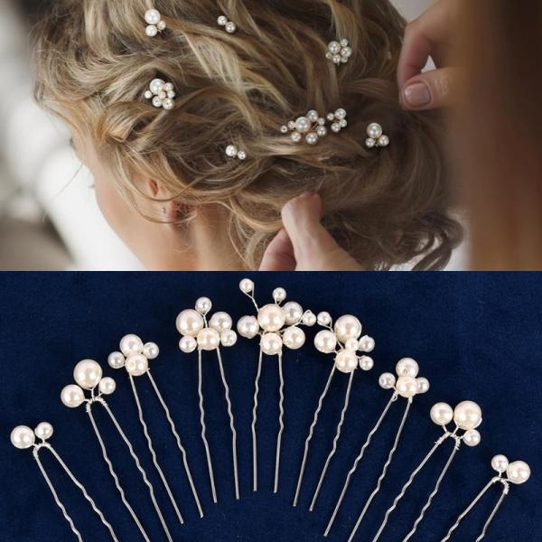 ◇和装・洋装どちらにも合わせやすいパールピン9点セット様々なサイズのパールを丁寧に繋げたヘアピンセットです。和服と洋服どちらにも合わせやすい上品で女性らしいデザインが特徴です。パールの数・デザインが異なる数種類のセットなので、1点使いから9...