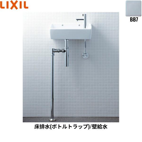 イナックス[INAX]狭小手洗シリーズ手洗タイプ(角形)L-A35HP/BB7ハイパーキラミックカラー：ブルーグレー(受注生産)壁給水床排水[ボトルトラップ]陶器寸法：360x180x130mm一般地・寒冷地共用