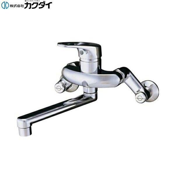 カクダイ［KAKUDAI］キッチン用水栓192-168シングルレバー混合栓吐水口長さ170mm湯水芯々120〜215mm給湯制限付き