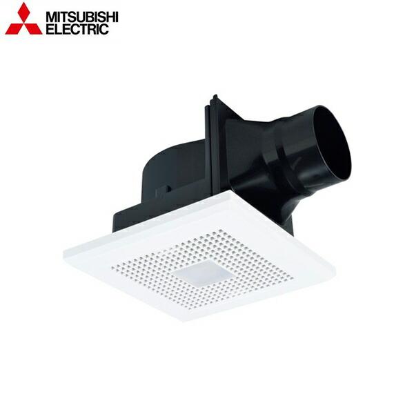 三菱電機［MITSUBISHI］ダクト用換気扇 天井埋込形VD-10ZALC1424時間換気機能付サニタリー用人感センサー付低騒音形風圧式シャッターグリル部と羽根部にデュアルバリアマテリアル採用接続パイプ：Φ100mm埋込寸法：180mm角...