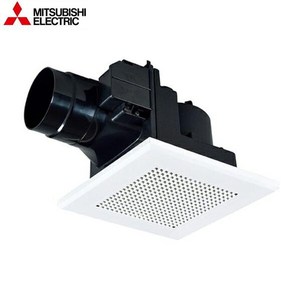 三菱電機[MITSUBISHI]ダクト用換気扇 天井埋込形VD-10ZCD14サニタリー用低騒音形電気式シャッター付接続パイプ：Φ100mm埋込寸法：180mm角ボディ：プラスチックファン：プラスチック(シロッコファン)グリル：プラスチック...
