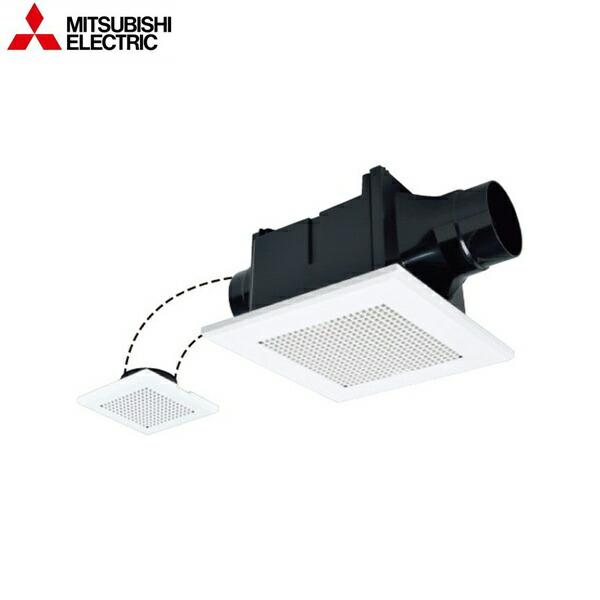 三菱電機［MITSUBISHI］ダクト用換気扇 天井埋込形VD-10ZFLC1424時間換気機能付サニタリー用2部屋換気用低騒音形風圧式シャッターグリル部と羽根部にデュアルバリアマテリアル採用接続パイプ：Φ100mm埋込寸法：215mm角ボ...