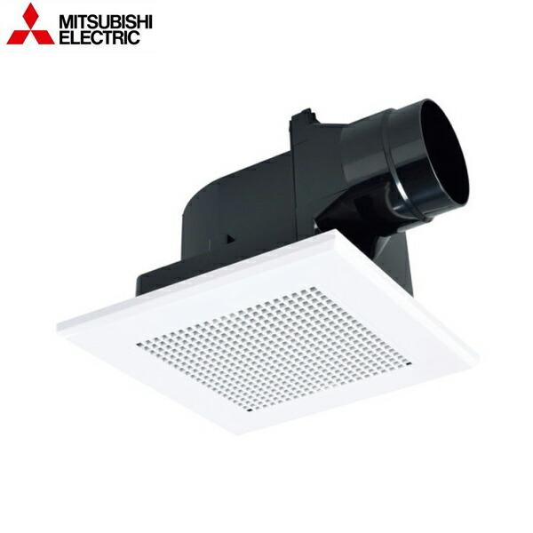 三菱電機[MITSUBISHI]ダクト用換気扇 天井埋込形VD-13ZLC1424時間換気機能付サニタリー用低騒音形3段階切替タイプ風圧式シャッター接続パイプ：Φ100mm埋込寸法：205mm角ボディ：プラスチックファン：プラスチック(シロ...
