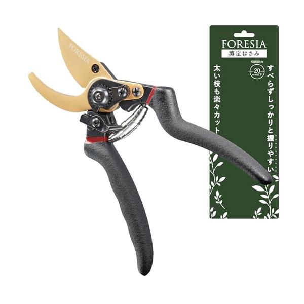 ?【切れ味の良い剪定ばさみ】 初心者向け庭木剪定用のハサミ。経験ゼロから庭師として活躍できるよう教育活動をされている、造園パートナーズの大森先生おすすめ。庭木や果樹の剪定に、大活躍の剪定ばさみです。細い枝から20mmの太い枝まで切ることがで...