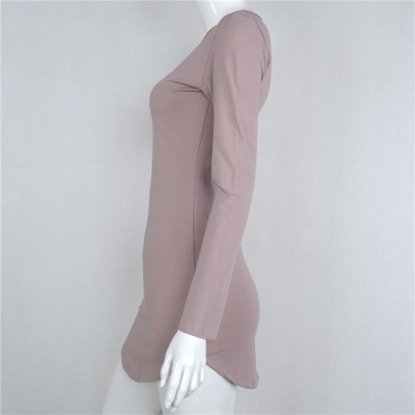 長袖Tシャツ レディース ワンピース ロング丈 無地 スリム セクシー タイトワンピース ストレッチ :ct5341:JustMode - 通販 - Yahoo!ショッピング