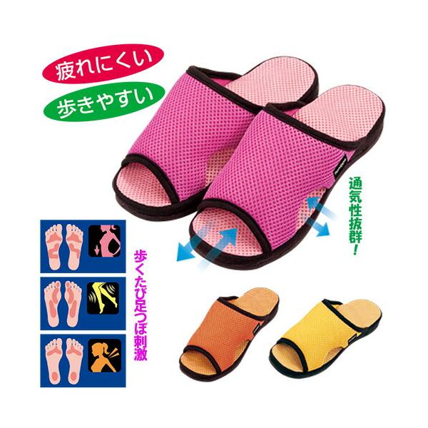 【商品名】ガチ押し健康ルームサンダルふみっぱ【材質】ポリエステル・他【適応サイズ(約)】23〜25cm（レディス用）【重量(約)】240g(両足)【カラー】ピンク・イエロー・オレンジ【ご注意】※画面上と実物とでは多少色が異なる場合があります...