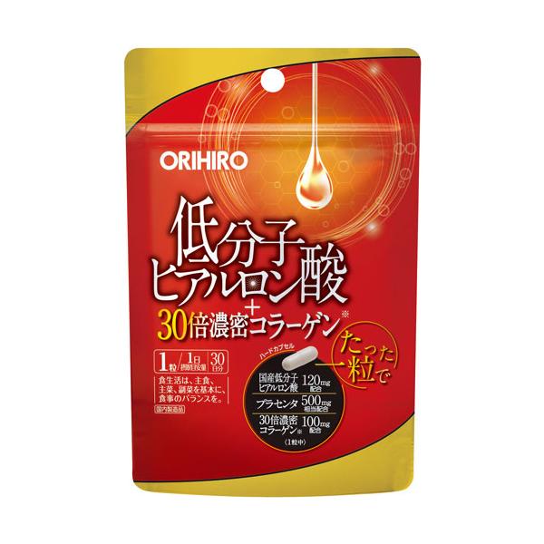 国産の低分子のヒアルロン酸 120mg（1日目安量中）体の潤いが気になる方にご満足頂けるよう、国産の低分子ヒアルロン酸をしっかり120mg配合しました。※一般的にヒアルロン酸の分子量は400万ともいわれ非常に分子量の大きな成分ですが、本品に...