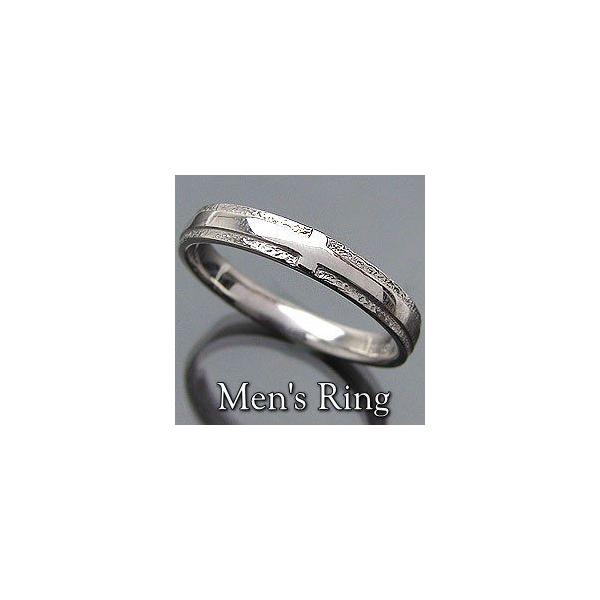 クロスリング/K18WG/メンズリング/ホワイトゴールドK18/指輪/誕生日/プレゼント/アクセサリー/オシャレ/ジュエリーアイ 送料無料  人気のメンズリング！クロスデザインクリスマス.ホワイトデー.記念日.誕生日プレゼント.贈り物.ご褒...