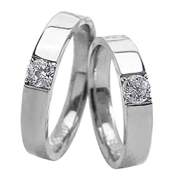 結婚指輪 一粒 ダイヤモンド 0.2ct マリッジリング ホワイトゴールドK18 ペアリング 18金 2本セット 文字入れ 刻印 可能 安い 人気 送料無料■発送まで土日祝日を除き10日程かかります。二人の記念に最高のアイテム1石0.20c...