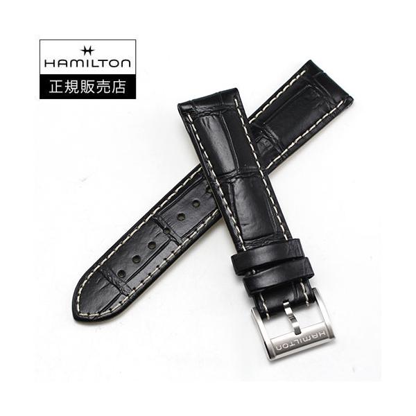 ハミルトン・カーキフィールドマーフオート38mm用の純正ストラップ。純正バネ棒付き。ブラックの型押しカーフです。カーキフィールドマーフ38mm用ですが、一般的な形状で取り付け幅20mmの時計であればほとんどの場合取り付け可能です。取り付けサ...
