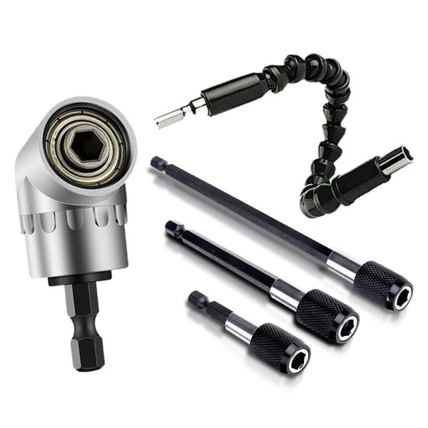 5種類の電動ドリル用ビット工具セット一つ持って入れば大活躍間違いなし■105度ビットソケットインパクトドライバー、電動ドライバードリルにお使いいただけますコーナーや狭い所や角のある隅などドライバービットが入らない時に大変重宝します■3種類ビ...