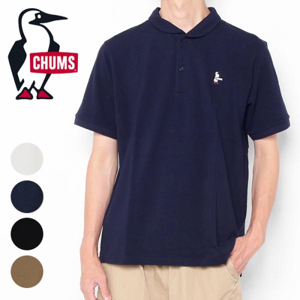 ●ブランド：CHUMS●商品名：Booby Shawl Polo Shirt●品番：CH02-1271（↓↓ サイズ詳細・カラーは下の画像へ）●素材：綿100%（鹿の子）●サイズ：M / L / XL●カラー：ホワイト / ネイビー / ブ...