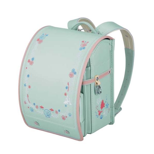 ディズニープリンセスのアリエルをイメージしたデザイン。豪華なオール刺繍をはじめ細部までこだわり、かぶせ裏は全面フルカラーで物語のシーンをプリント。特許の背カンをはじめお子様の身体に負担が少ない工夫や、安全性に配慮した視認性の高い反射材の採用...