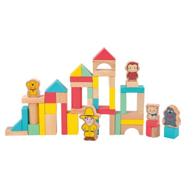 【包装なしを選択することで、資材の削減とごみの増加を防ぐことができ地球環境の保護と持続可能な社会の実現（SDGs）に貢献することになります。 】おさるのジョージのカラフルで楽しいつみきセットです。かたちあそびやごっこあそびをしながら、創造力...