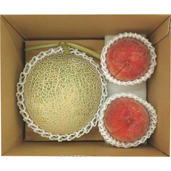夏果物を代表する北海道の赤肉メロンと手に滴る甘い果汁が魅力の桃をセットにしました。