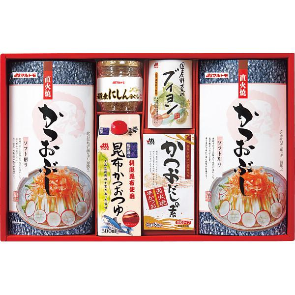 当社独自製法のかつお削りぶしパック、かつお節本来の香り豊かなだしの素、国産野菜6種の自家抽出だしを使ったブイヨン、かつお節と昆布の絶妙なバランスつゆなど、バラエティ豊富な調味料詰合せギフトです。【包装なしを選択することで、資材の削減とごみの...