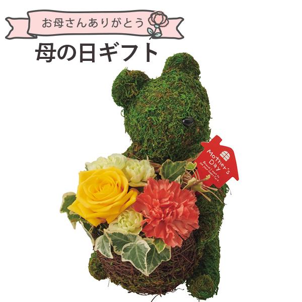 可愛い「クマさん」から感謝の花アレンジをお届け。●現品約18×18×24cm●バラ、カーネション、スプレーカーネーション、アイビー●お手入れのしおり付●箱サイズ：約26×26×27cm●重量：約1kg●原産国/加工地：日本常温配送掲載商品は...