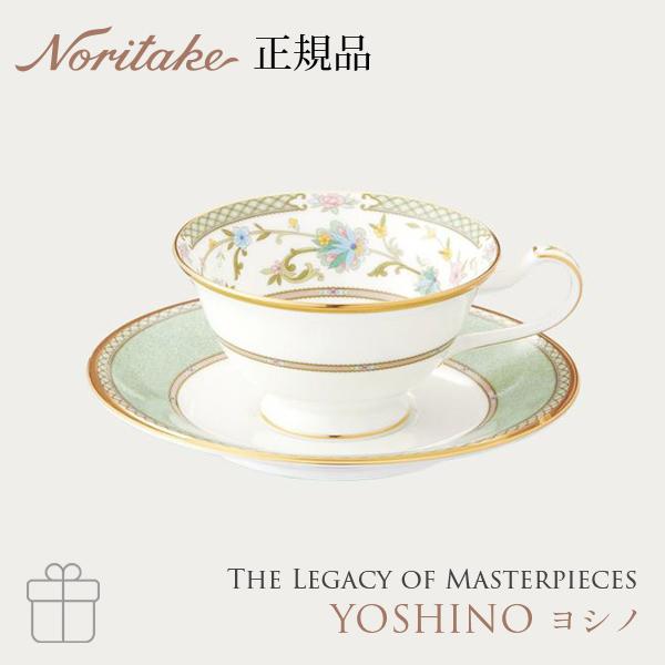 「YOSHINO ヨシノ」の名は桜の名所である吉野山から名付けられました。日本人が古来から愛する桜への想いをオリエンタルな唐草文様で表現した、日本の洋食器ならではの美しさを湛えるシリーズです。カップに咲き誇る花々は吉野山の桜、ソーサーの緑色...