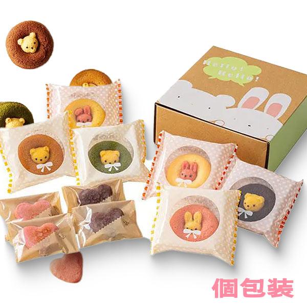 【内容】ハートの焼菓子(ラズベリー・チョコ×各2個)、アニマルドーナツ(うさぎイチゴ・うさぎプレーン・うさぎバナナ・くまチョコ・くま抹茶・くまキャラメル×各1個)真ん中から動物たちがひょっこり顔を出した焼きドーナツ。その愛嬌のある見た目は、...