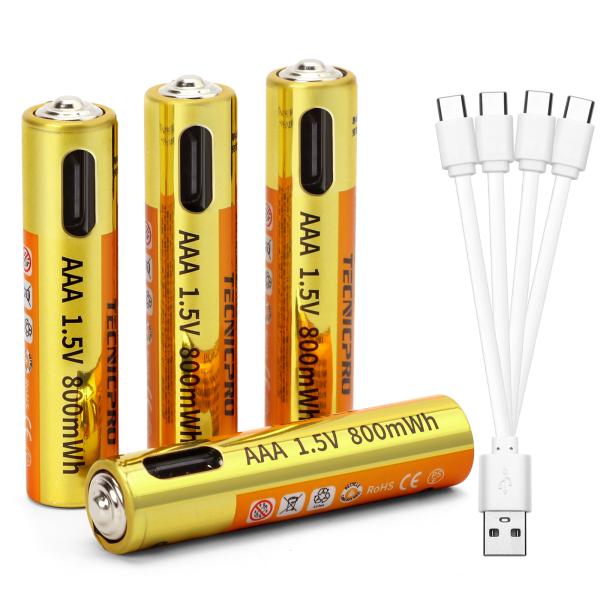 ★繰り返し充電可能 - 使い捨て不要で環境に優しく経済的！ ★大容量設計 - 長時間使用でき、頻繁な充電の手間を削減。 ★多重保護機能 - 過充電・過放電・過熱・短絡防止で安心。 ★ Type-C &amp; 4本同時充電  - 簡単かつ効...