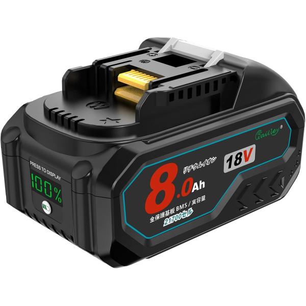 【新モデル BL1880・高性能セル採用】Waitley 新開発の BL1880 マキタ互換 18V バッテリーが新登場。INR21700 規格の高品質リチウムイオンセル（Samsung 系）を採用し、優れた出力特性と耐久性を実現。対応電圧...